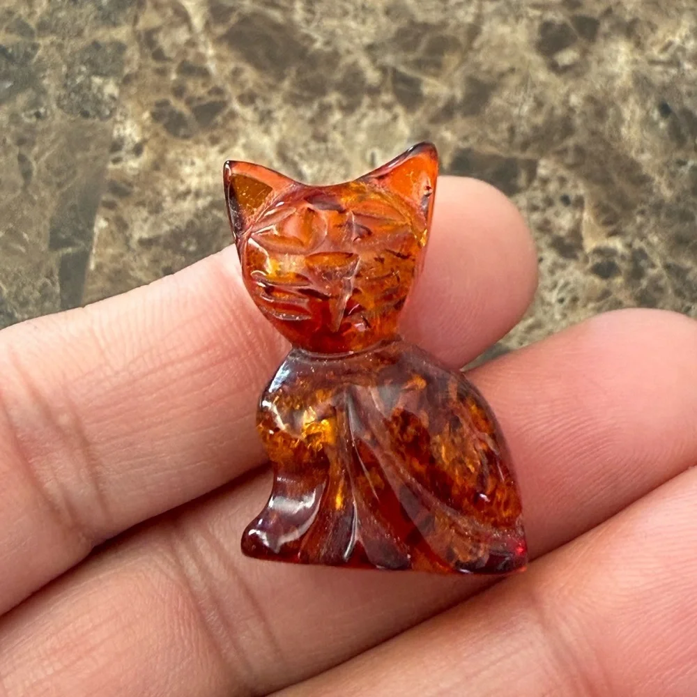 Art | Amber Cat Figurine | Poshmark
